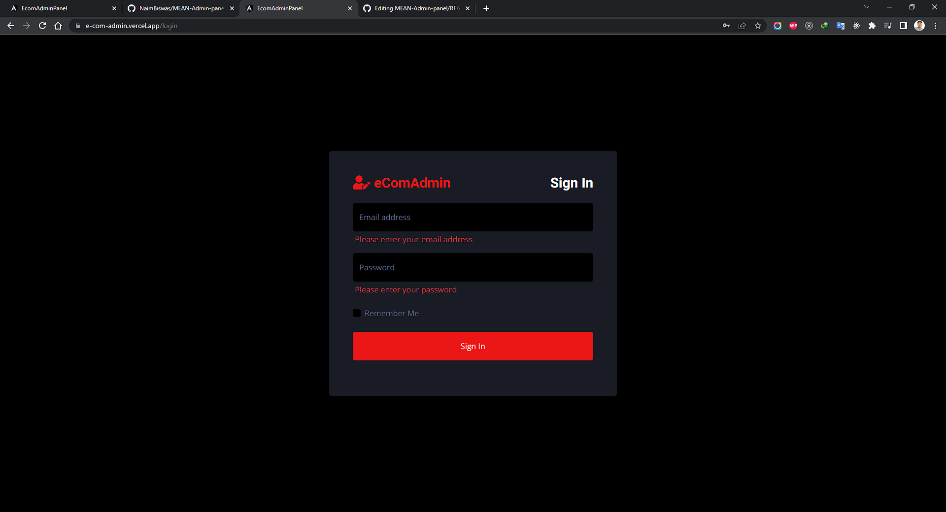 GitHub - NaimBiswas/MEAN-Admin-panel: eCom admin Panel GitHub - NaimBiswas/MEAN-Admin-panel: eCom admin Panel