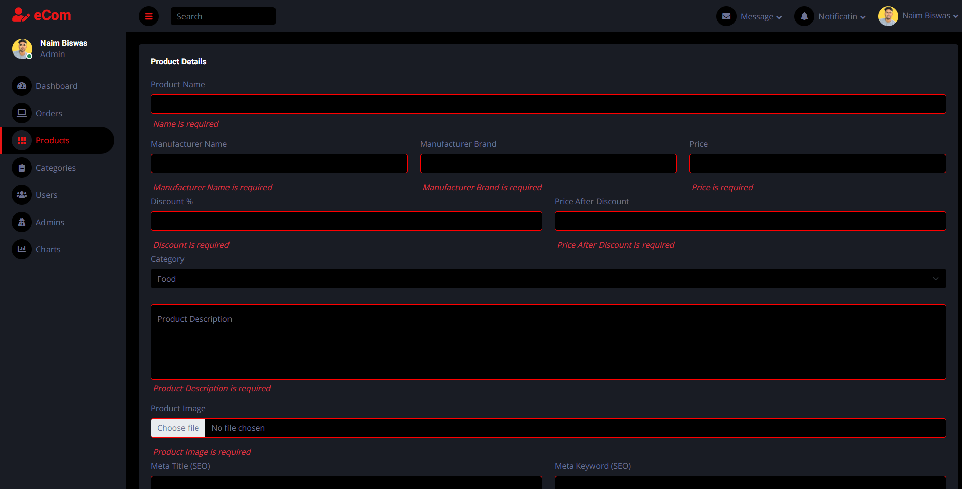 GitHub - NaimBiswas/MEAN-Admin-panel: eCom admin Panel GitHub - NaimBiswas/MEAN-Admin-panel: eCom admin Panel