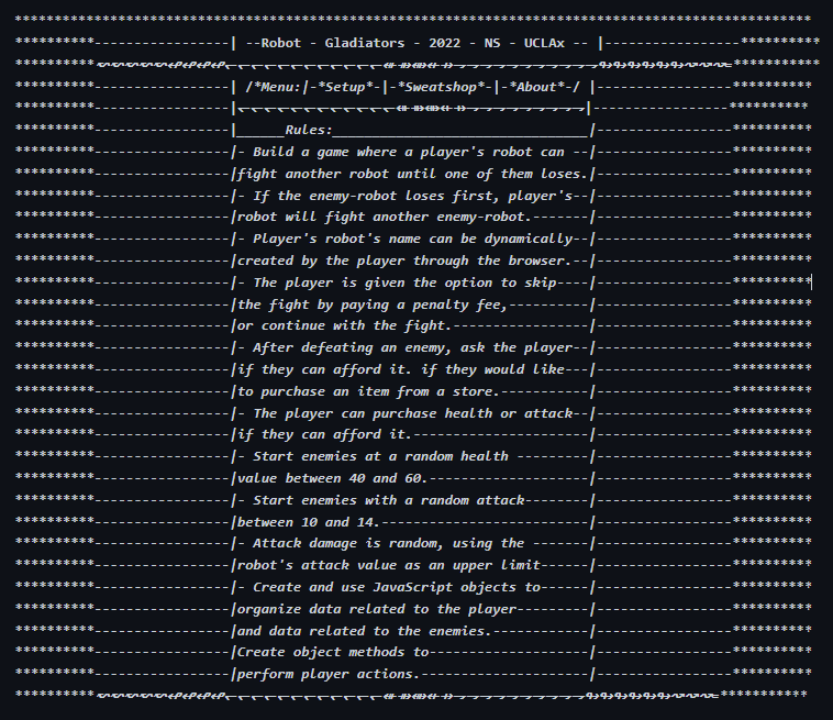 GitHub - Niksharpkings/robot-gladiators-2022: JavaScript hackaton ...