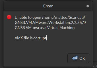 GNS3 VM 2.2.35.1 vmx file corrupt | unable to import in VMware · Issue #3417 · GNS3/gns3-gui ...
