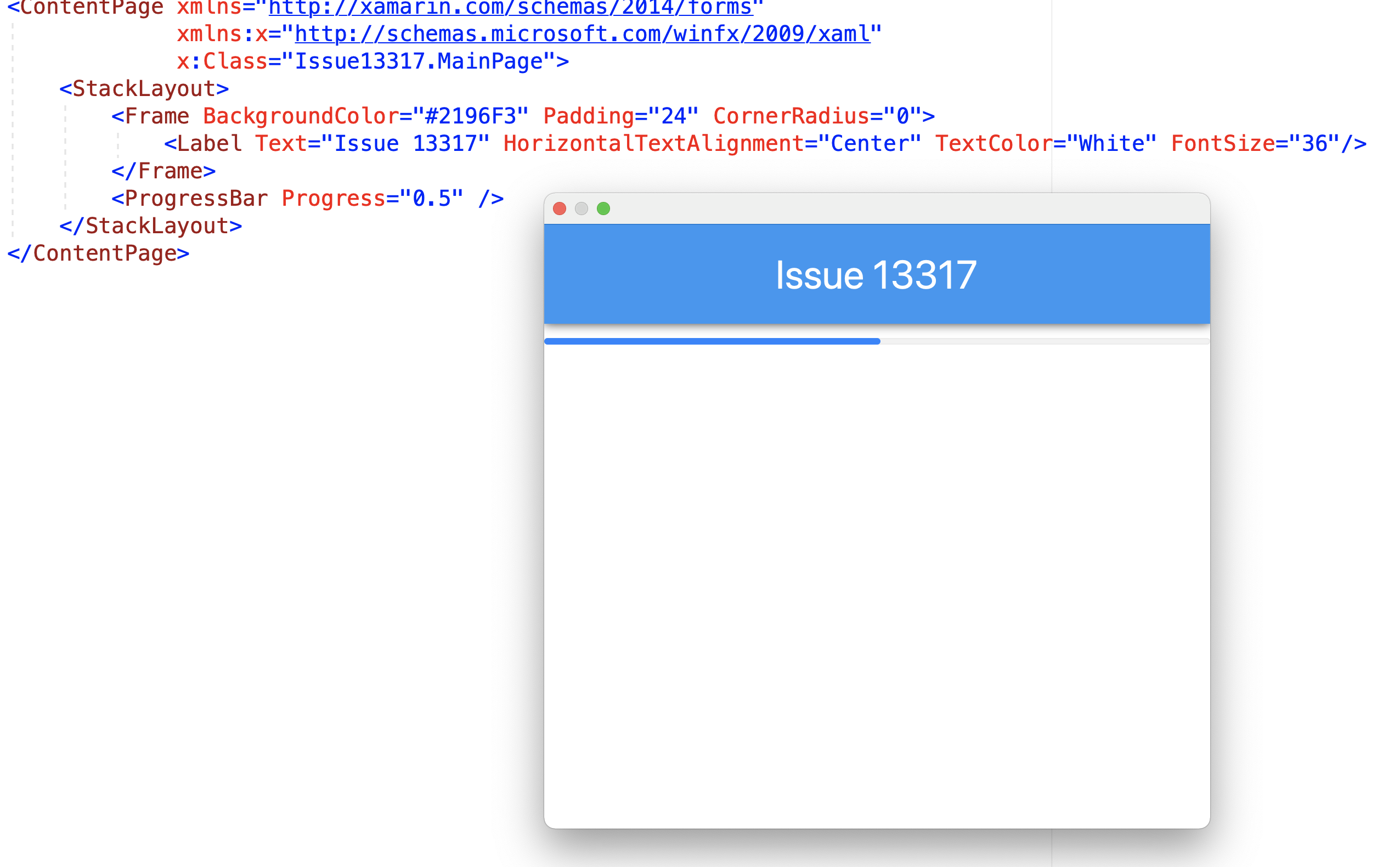 Bug Progressbar On Mac Does Not Display At All But Displays Correctly On Android · Issue