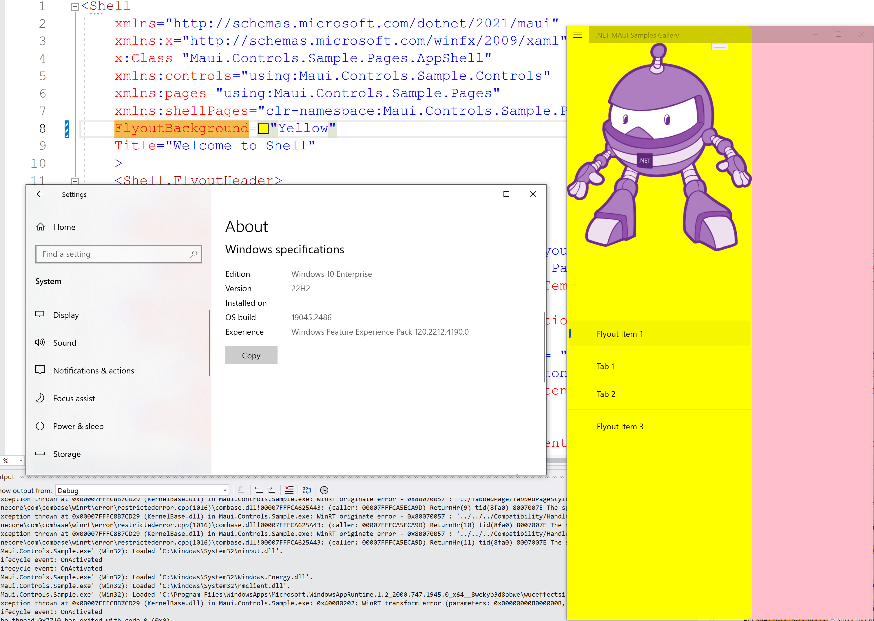 Shell flyout background color does not change in .NET 7.0 · Issue #12325 · dotnet/maui · GitHub