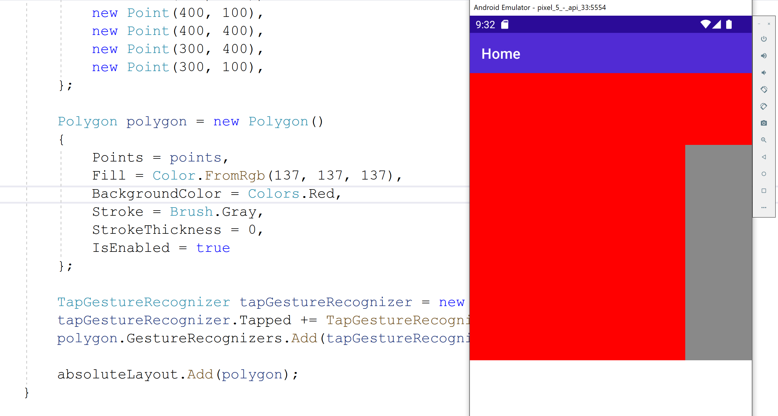 Tap Gesture Recognizer for polygon shape bug · Issue #13159 · dotnet/maui · GitHub