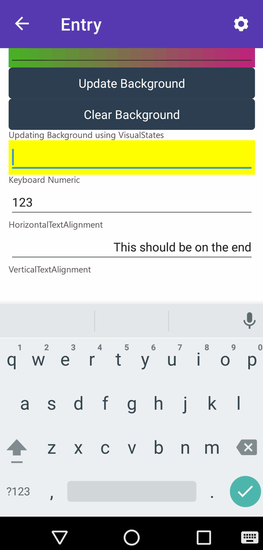 The background color of Entry cannot be switched in the Normal and ...