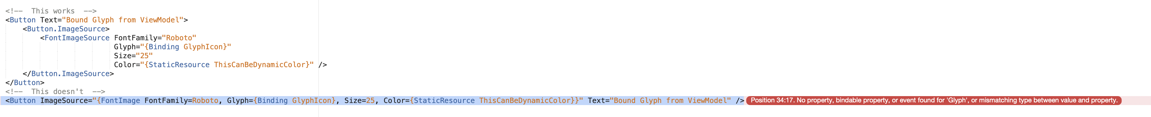 [Bug] FontImage markup extension doesn't accept DynamicResources or bindings for several ...