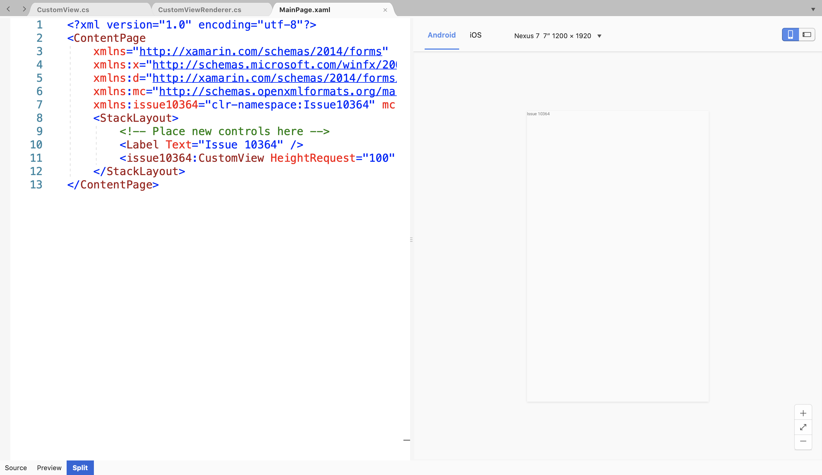 [Android] Direct painting on canvas not shown in Xamarin.Forms XAML Previewer · Issue #10364 ...