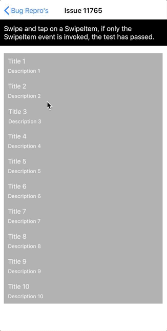[Bug] SwipeView on iOS executes TapGesture on the SwipeView and the ...