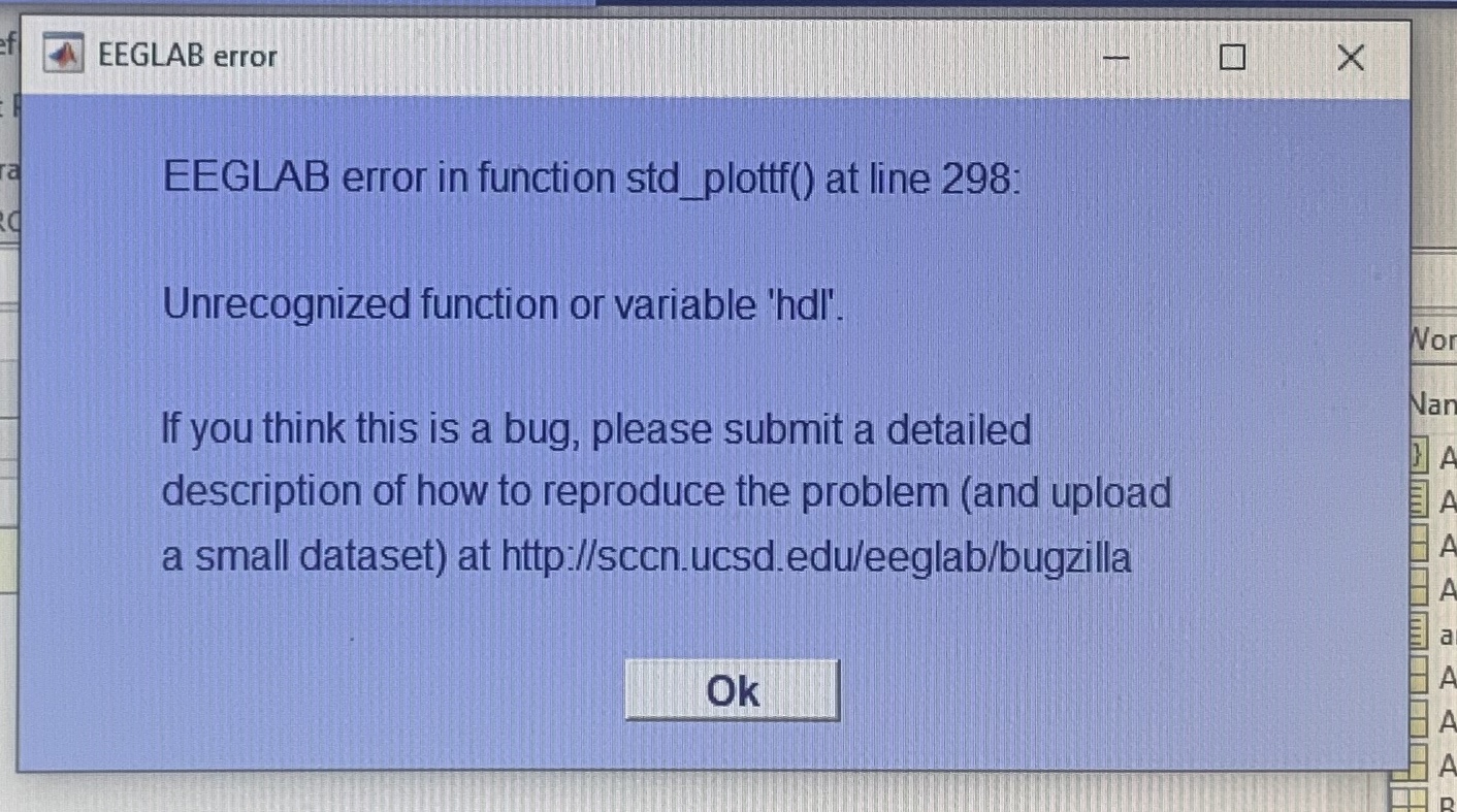 Unrecognizable function or variable 'hdl' · Issue #177 · sccn/eeglab · GitHub