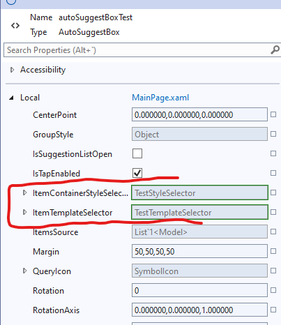 AutoSuggestBox ItemContainerStyleSelector SelectStyleCore never gets called · Issue #7557 ...