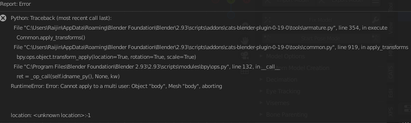 Fix Model Error · Issue #311 · absolute-quantum/cats-blender-plugin · GitHub