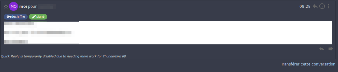 S/MIME messages in conversation view are shown empty when Enigmail is ...