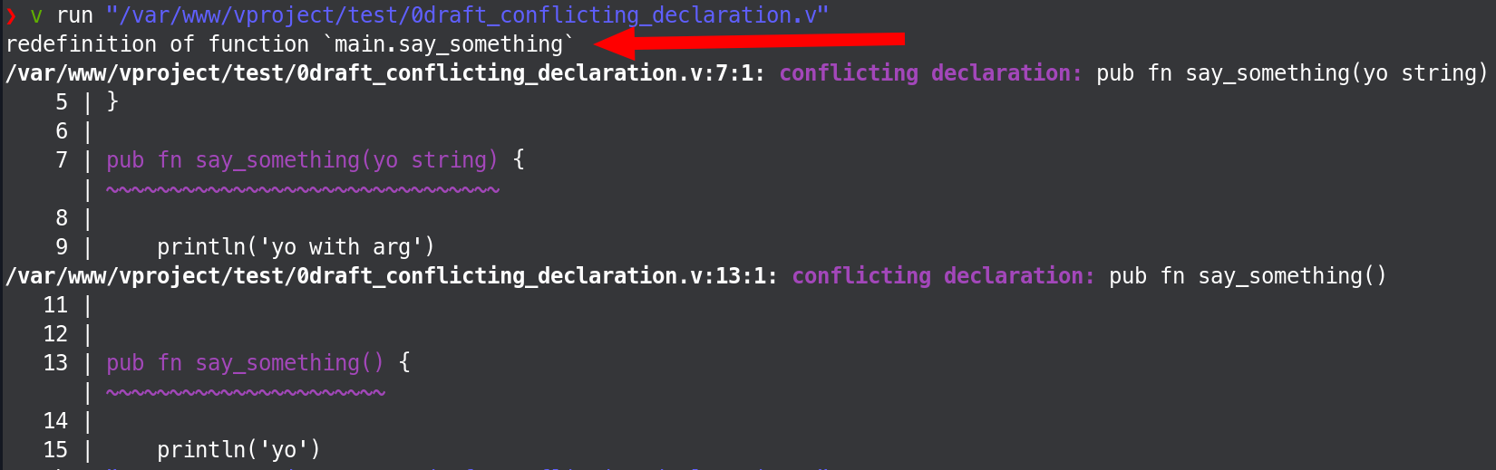 Missing Error Format On Redefinition Of Function · Issue 14386 · Vlangv · Github