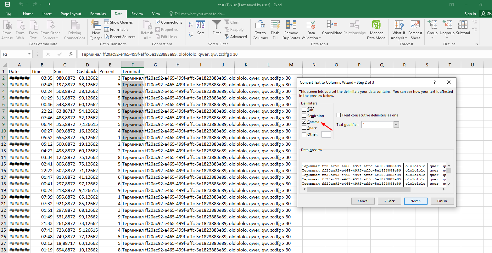 tool 'Text to Columns' breaks (in Excel) · Issue #2340 · SheetJS/sheetjs · GitHub