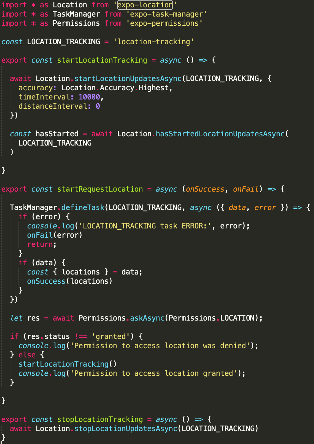 Unable to start receiver expo.modules.taskManager.TaskBroadcastReceiver: java.lang ...