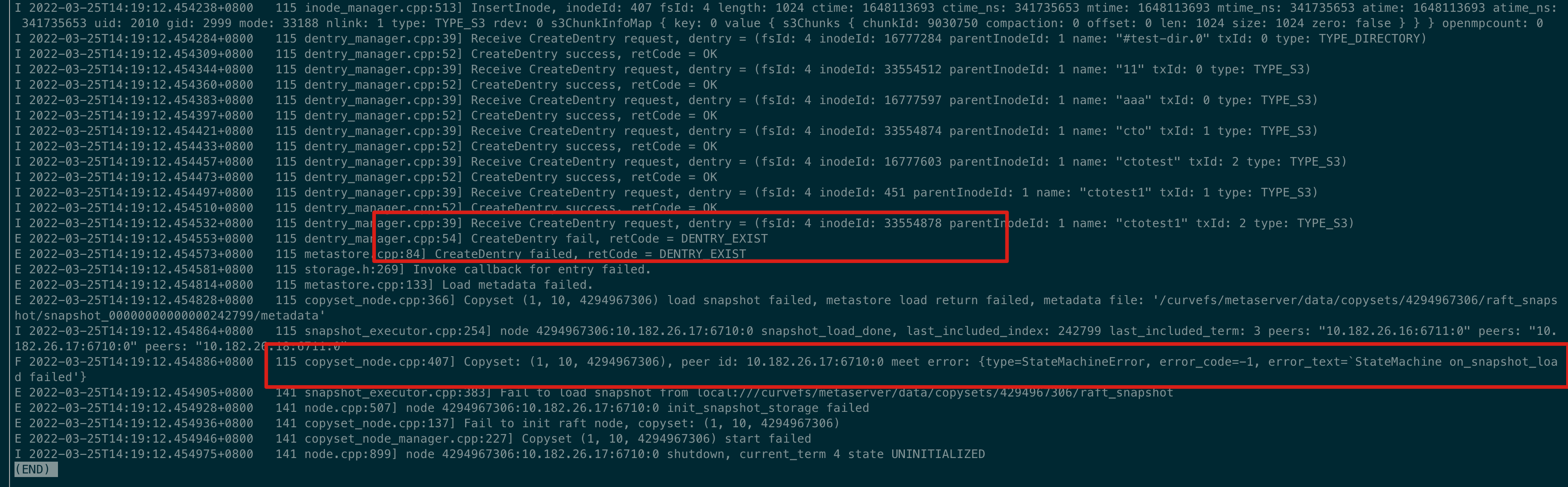 Failed to restart Metaserver after upgrading metaserver · Issue #1212 · opencurve/curve · GitHub
