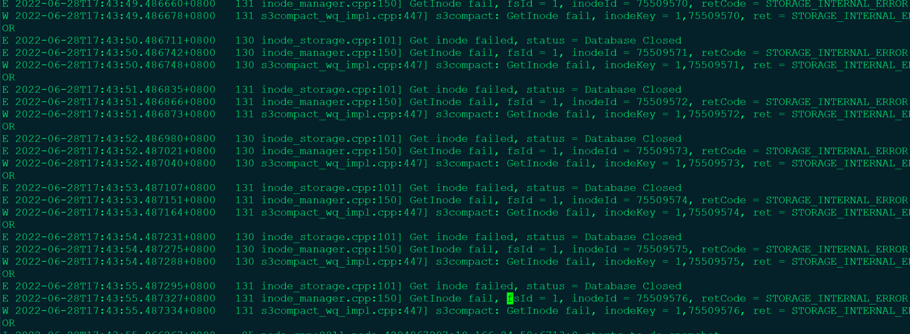 get inode fail · Issue #1653 · opencurve/curve · GitHub