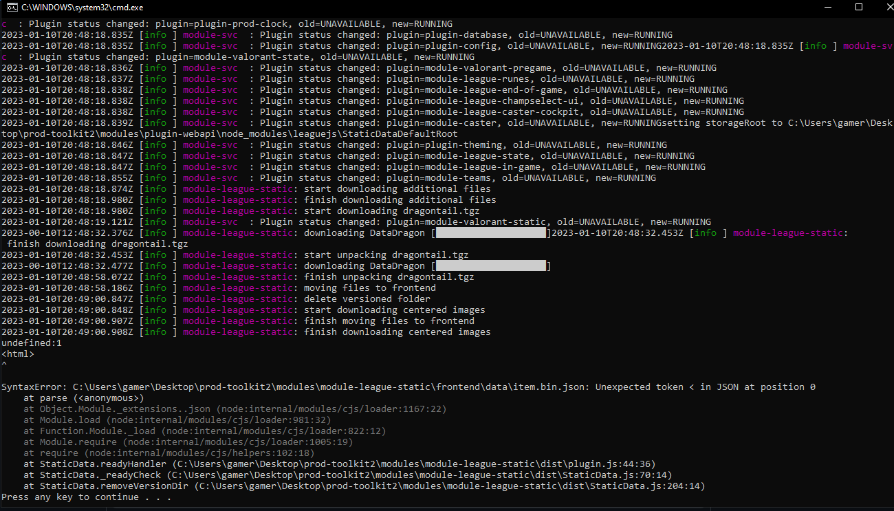 [ Bug ] · Issue #208 · RCVolus/league-prod-toolkit · GitHub