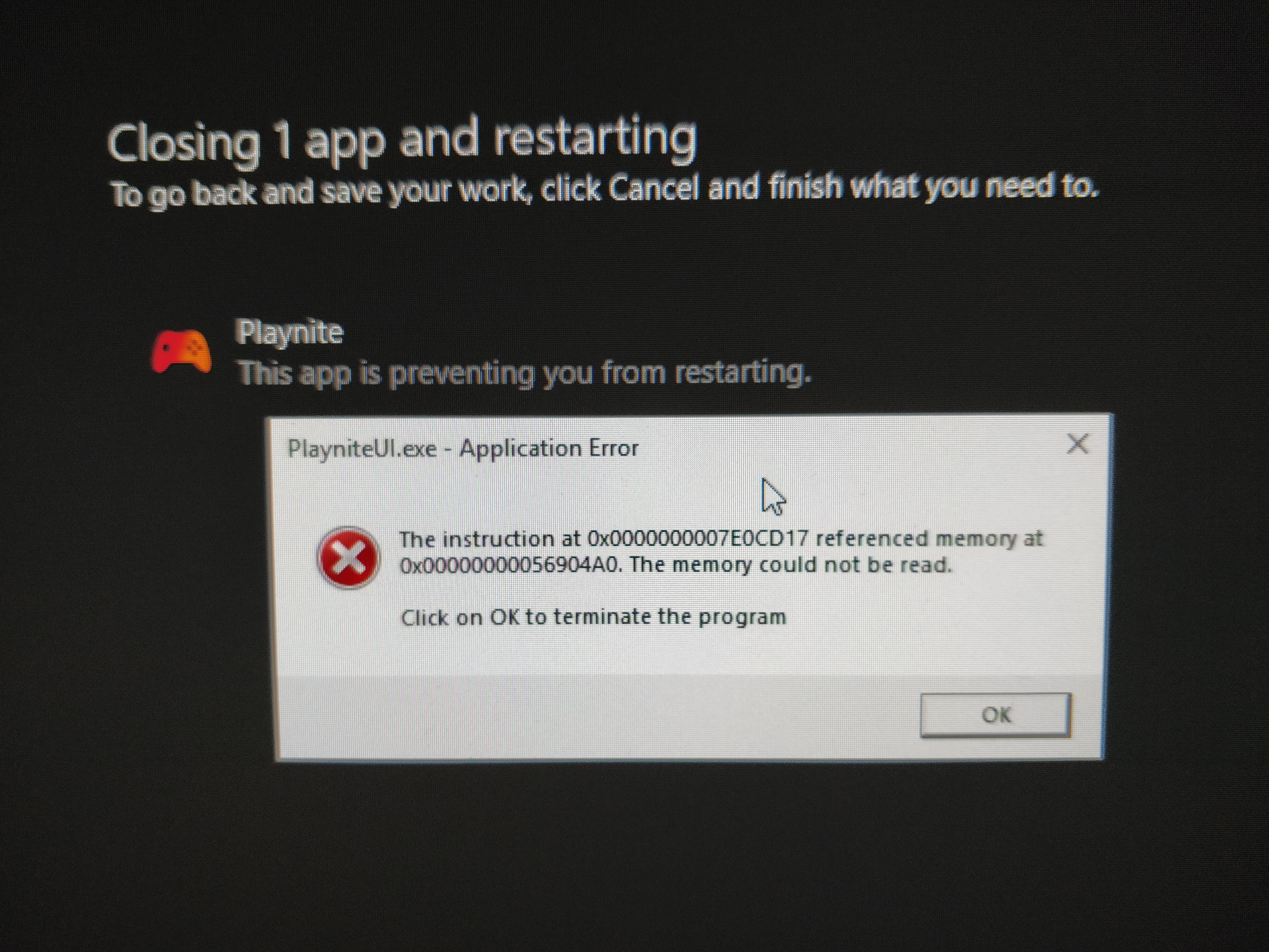 Application hangs during shutdown · Issue #866 · JosefNemec/Playnite ...