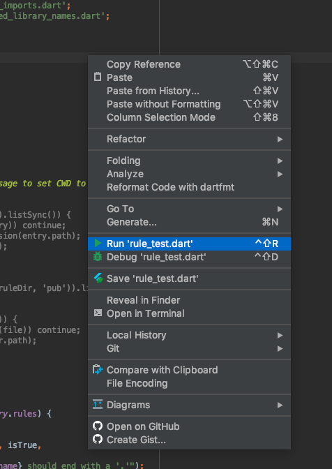 "default" new test run config is Flutter (bazel) for Dart project ...