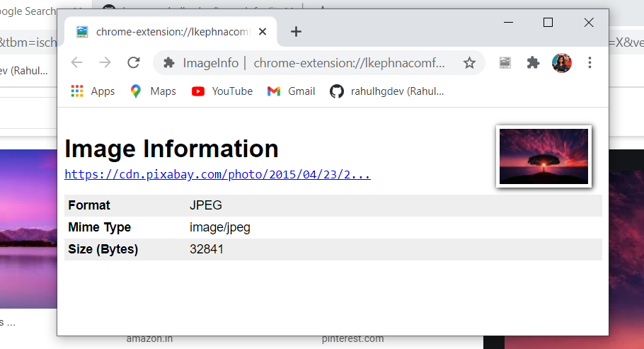 GitHub - rahulhgdev/ImageInfo-Chrome-Extention: To get the information about image like size ...