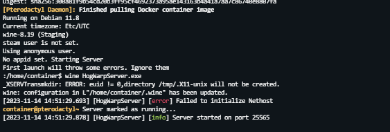 [Bug]: Hogwarp · Issue #2567 · pelican-eggs/eggs · GitHub