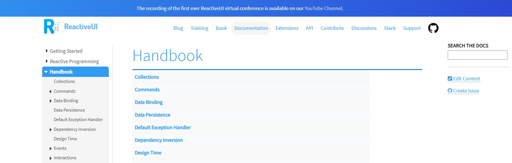 Incorrect width of the Handbook contents page · Issue #588 · reactiveui/website · GitHub