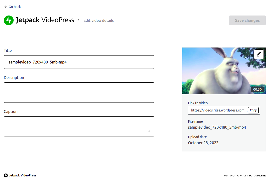VideoPress: allow privacy setting on video details page · Issue #27164 · Automattic/jetpack · GitHub