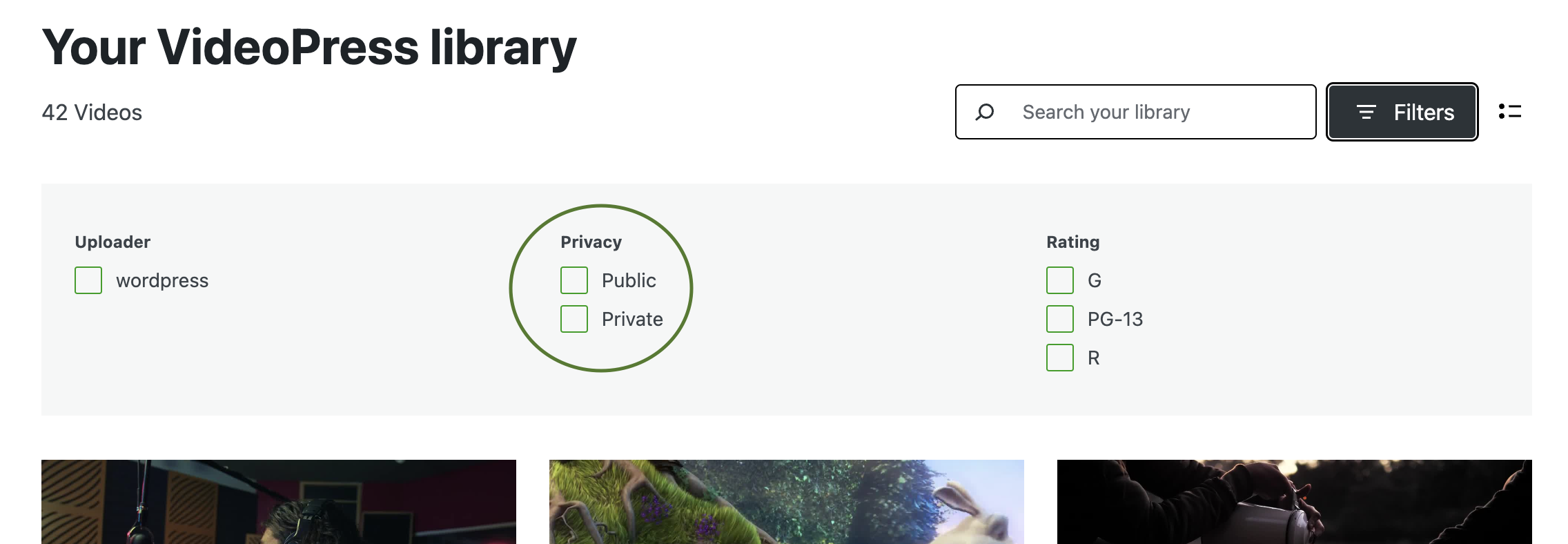 VideoPress: previously set filters are empty when returning from the Edit details page · Issue ...
