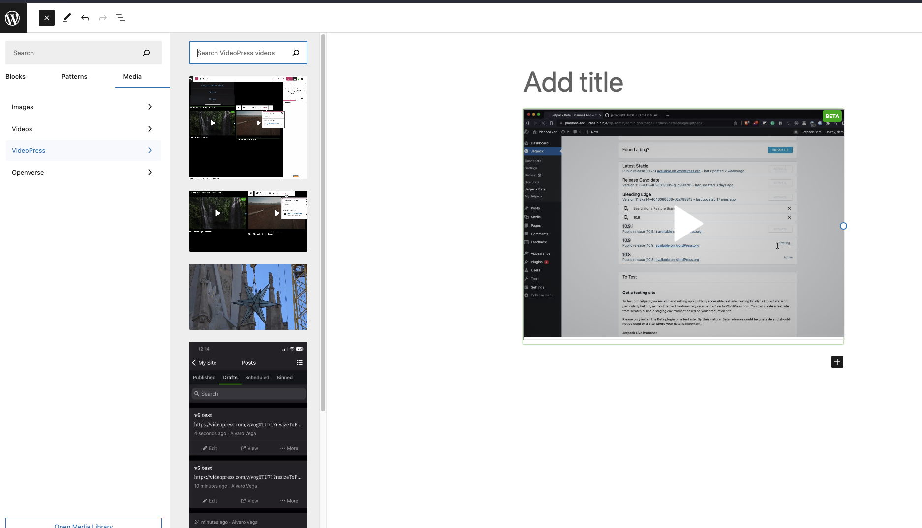 VideoPress: Add VideoPress category to Gutenberg Inserter Media tab · Issue #28758 · Automattic ...