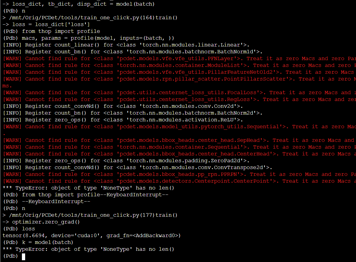 How to debug count error on custom model · Issue #102 · Lyken17/pytorch-OpCounter · GitHub