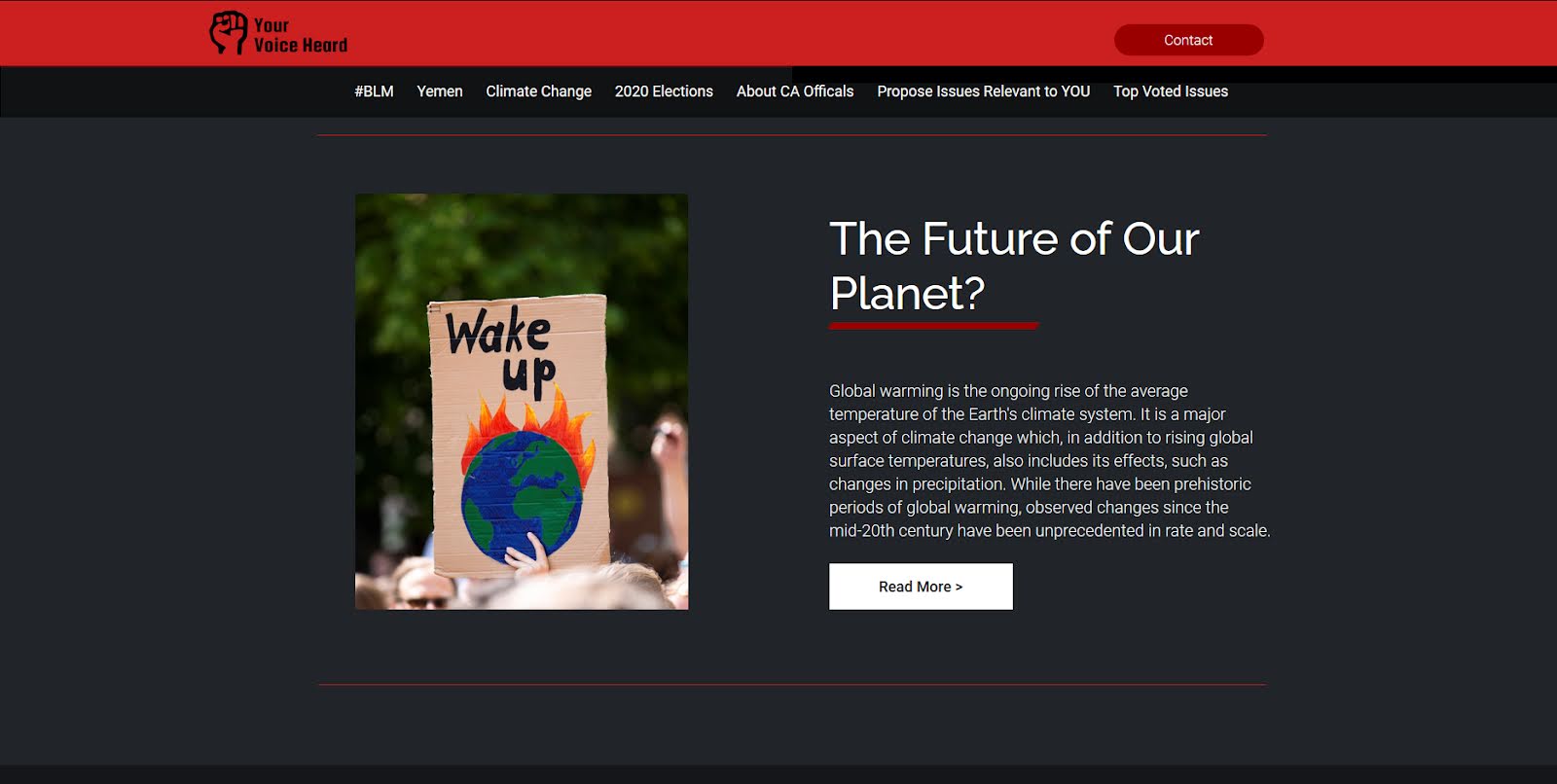 GitHub - rivatadutta/Your-Voice-Heard: Social Justice Website