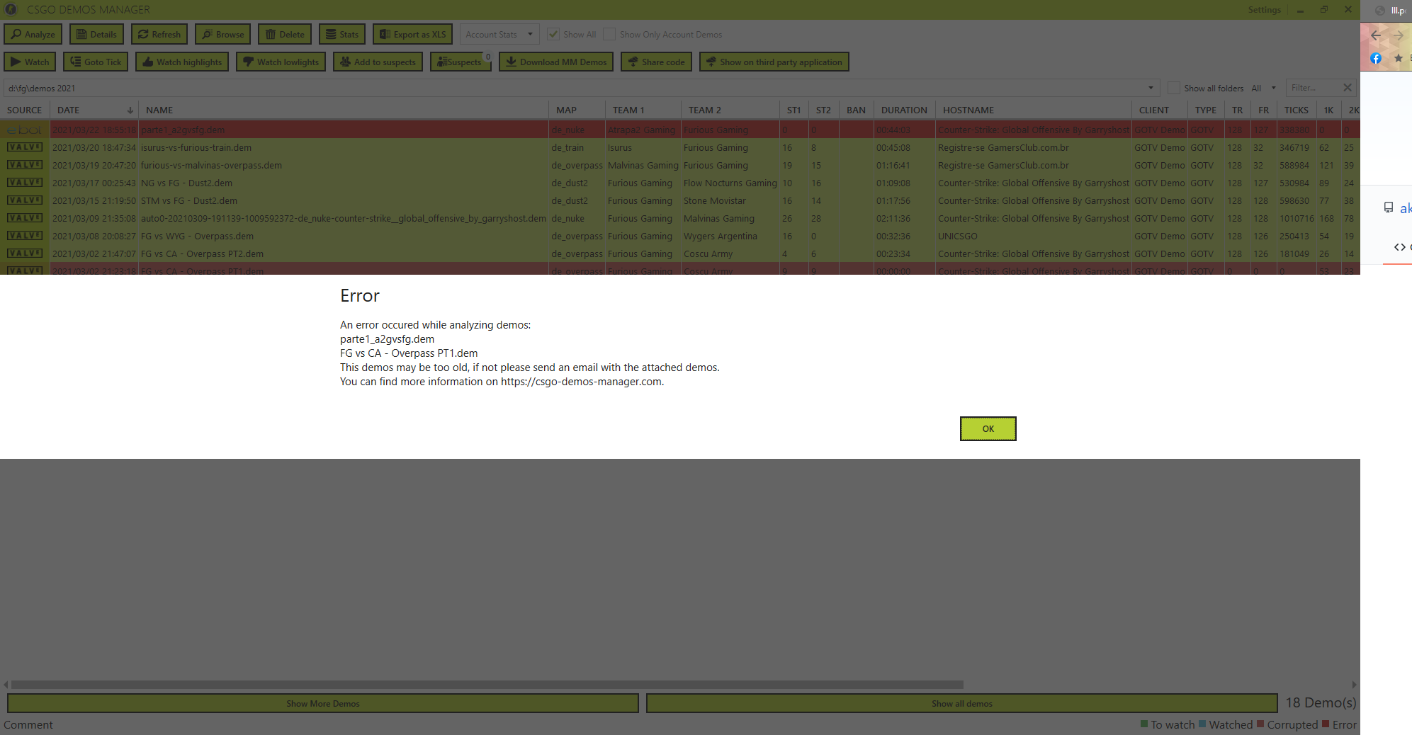ERROR WHEN ANALYZING A DEMO · Issue #514 · akiver/cs-demo-manager · GitHub