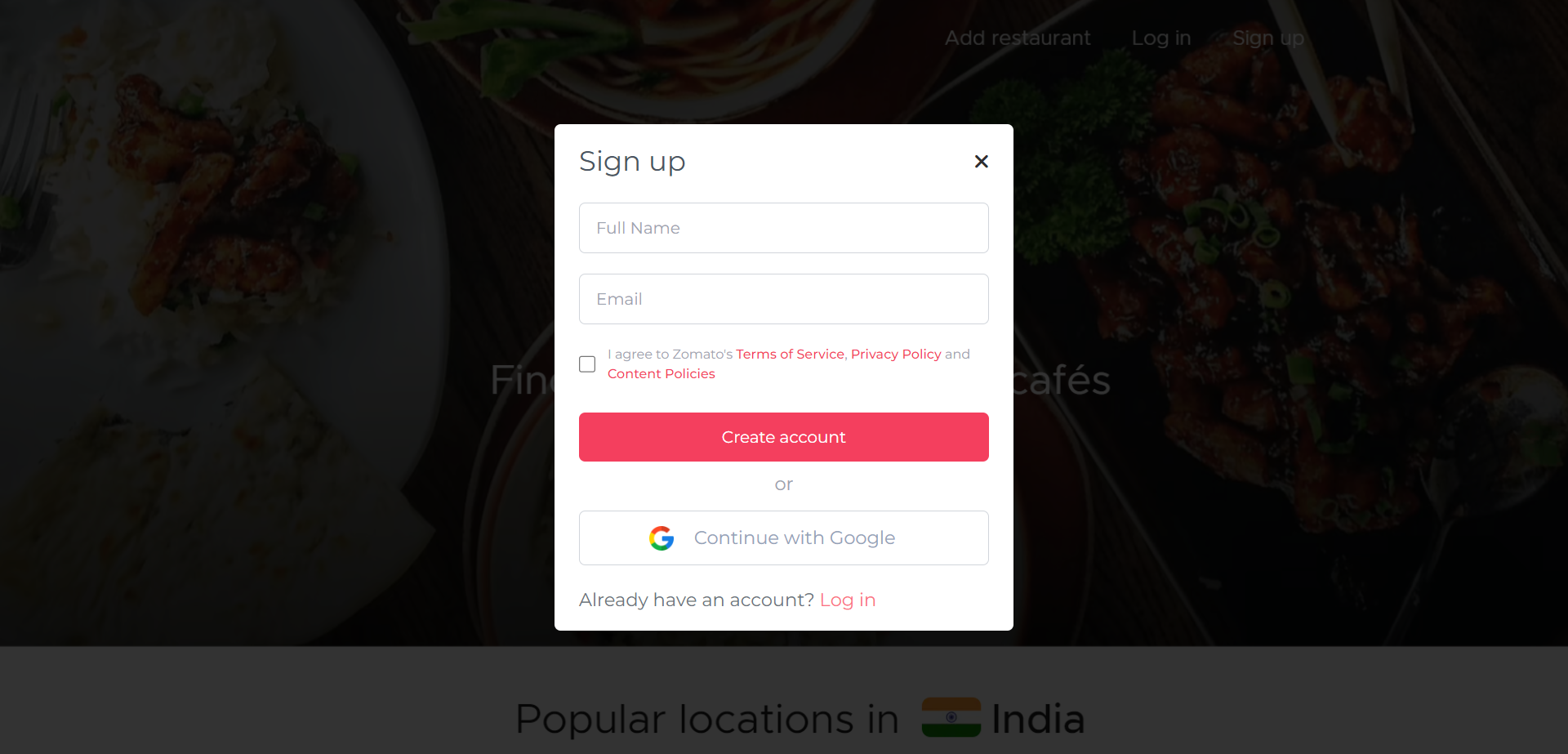 GitHub - rahul9695/Zomato-Clone