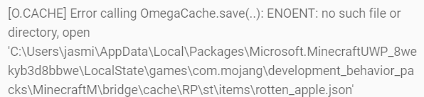 [BUG] Error calling cache · Issue #223 · bridge-core/bridge. · GitHub