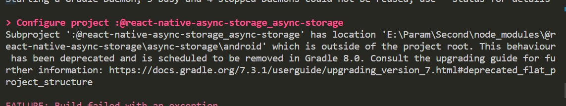 Could Not Resolve Project React Native Community Async Storage · Issue 122 · React Native