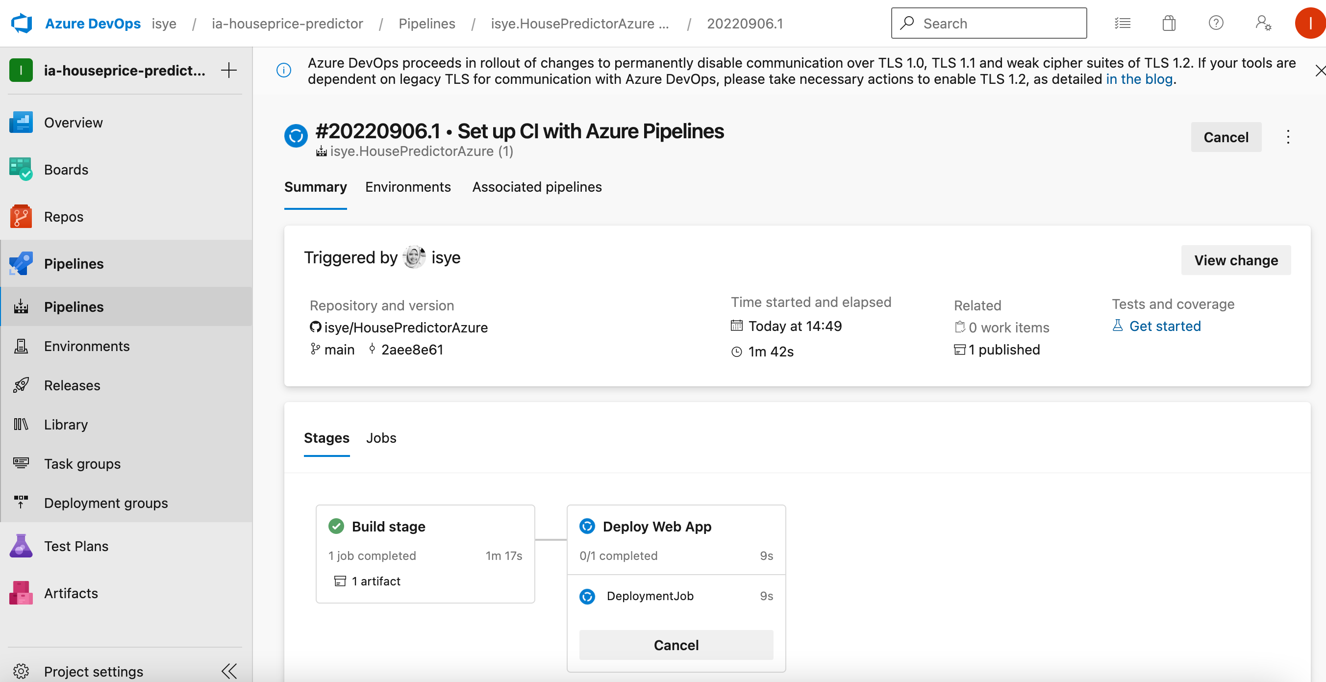 Github Isyehousepredictorazure