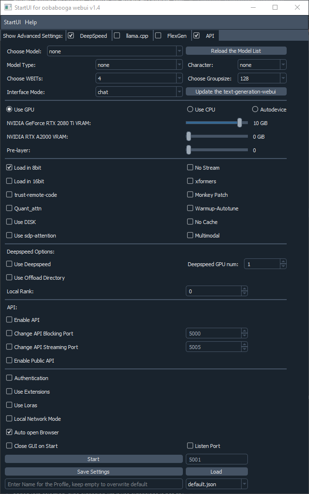 Github Pakobbixstartui Oobabooga Webui Webui Startgui Is A Python