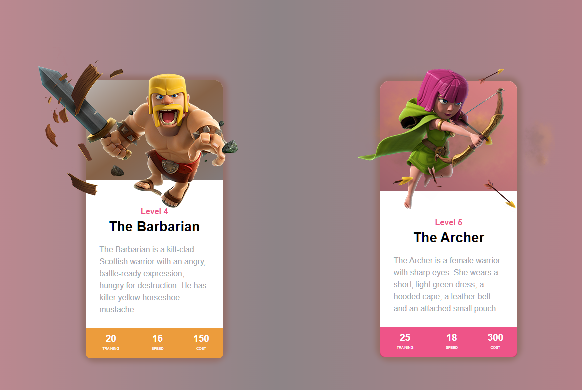 GitHub - ConxiCR/clashCards: Cards of Clash Royale characters (the Archer and the Barbarian ...