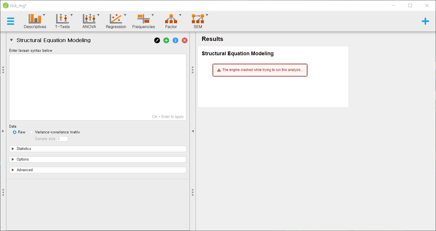 Engine crashed error · Issue #830 · jasp-stats/jasp-issues · GitHub