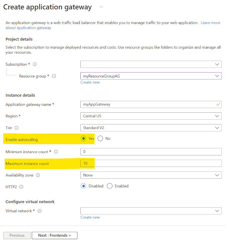 The default value for maximum instance count is 20 if not specified. · Issue #103203 ...