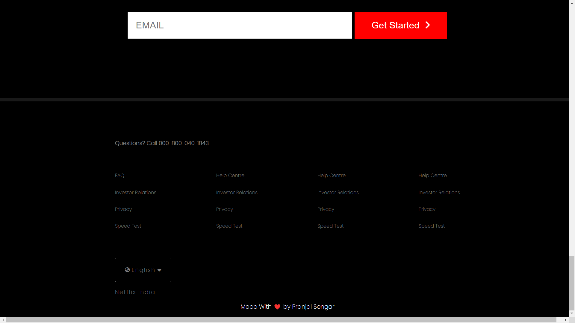 GitHub - pranjalsinghsengar/Netflix-Clone