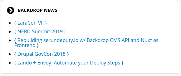 [UX] Add a recent news block to the dashboard · Issue #3566 · backdrop/backdrop-issues · GitHub