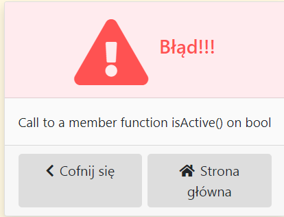 Call to a member function isActive() on bool · Issue #13458 · YetiForceCompany/YetiForceCRM · GitHub