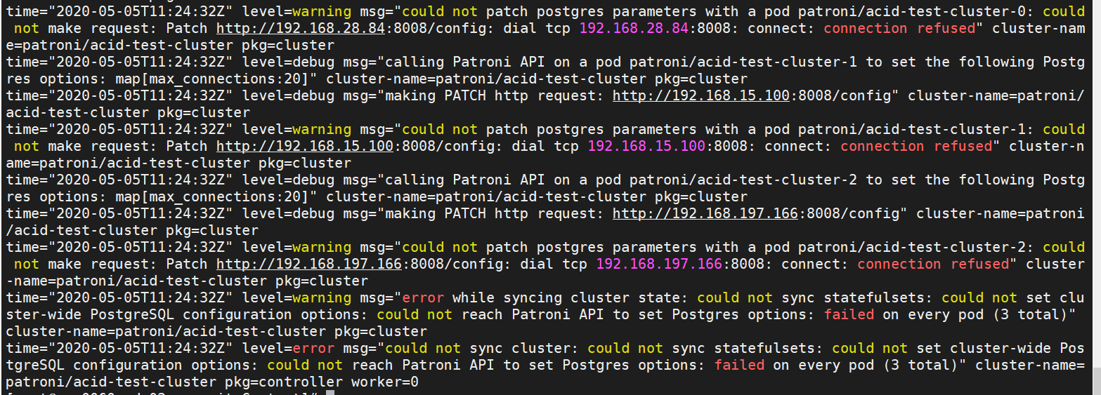 Cluster pods are running but postgre operator not able to locate them · Issue #432 · zalando ...