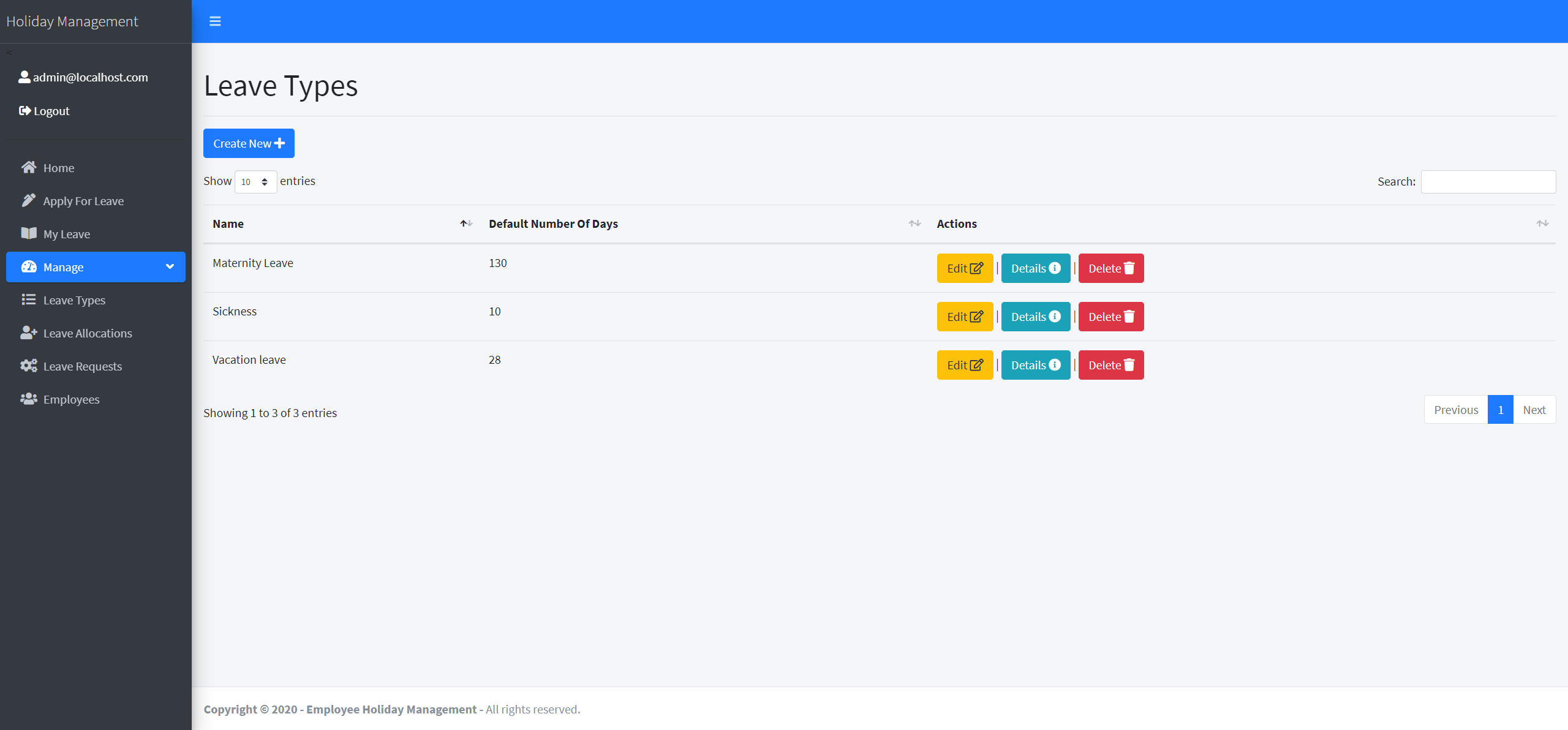 Github Dhillon64 Core Employee Holiday Management System I Created A Holiday Management
