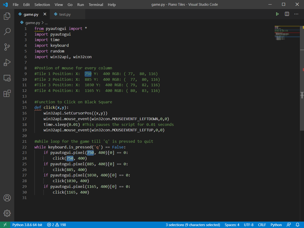 GitHub - AshirA88/PianoTiles: A bot which plays the game of PianoTiles
