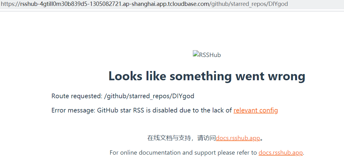 Error in RSSHub! · Issue #7060 · DIYgod/RSSHub · GitHub
