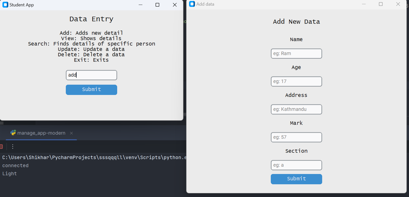Github Bibhusan7 Dataentryapp Student App With Database Connected