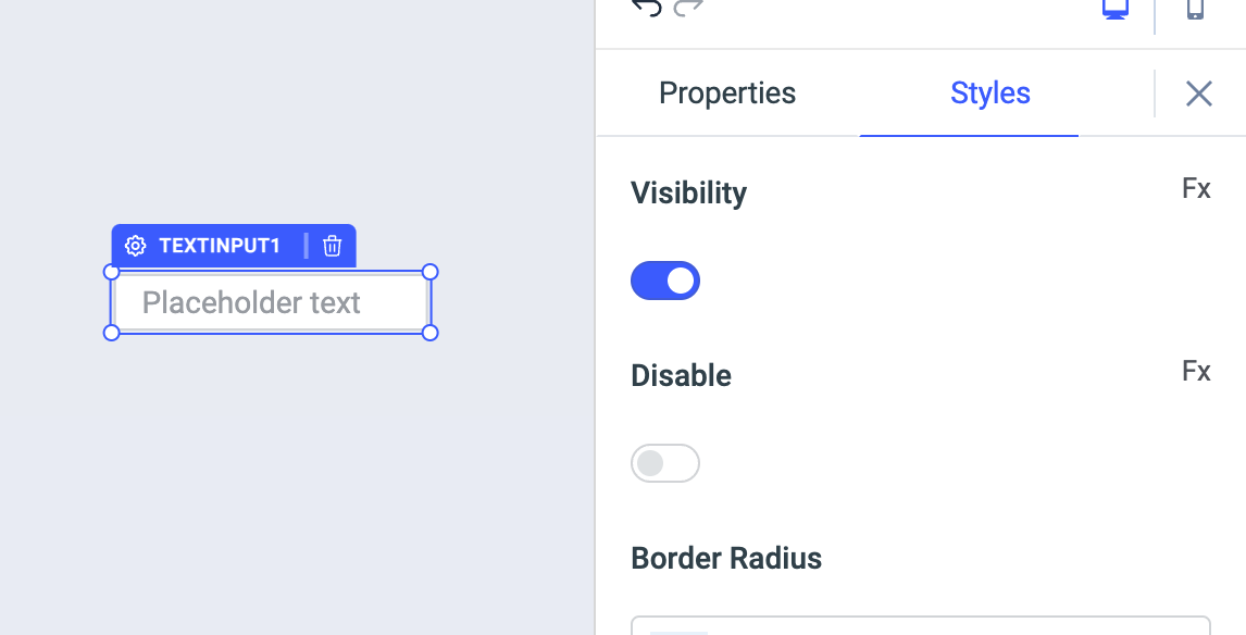 Add background color style in text input widget · Issue #4171 · ToolJet/ToolJet · GitHub