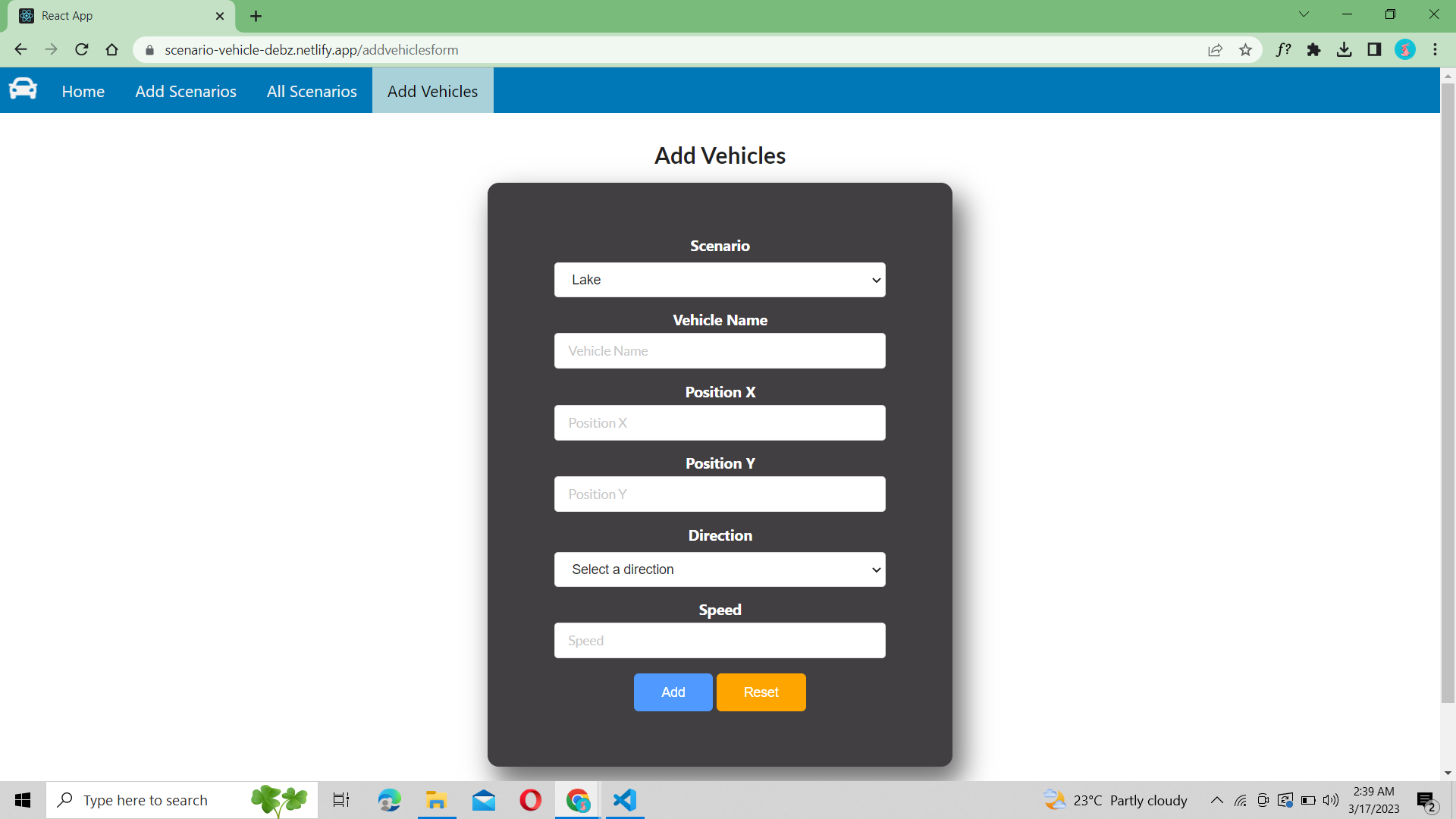 Github Debasmitamallickscenario Vehicle Applicationreact An End To 1970